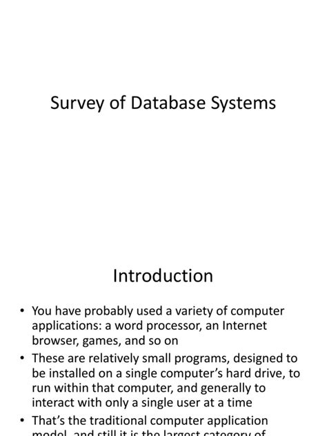 11b Survey Of Database Systems Pdf Databases Ibm Db2