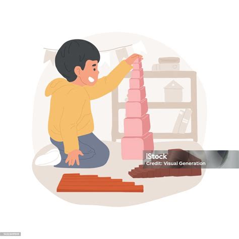 너비와 길이 고립 된 만화 벡터 일러스트 레이 션을 이해합니다 유아에 대한 스톡 벡터 아트 및 기타 이미지 유아 몬테소리 교육 층계 Istock