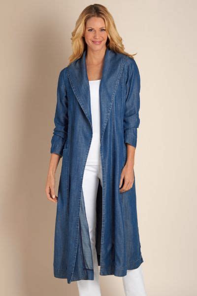 Terrific Tencel Duster Womens Denim Duster Denim Duster Jacket