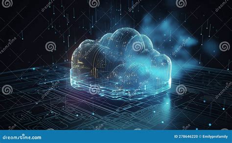 Ai Generated Conceptual Cloud Networking And Computing Showcasing The Interconnectedness Of
