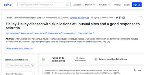 Hailey Hailey Disease With Skin Lesions At Unusual Sites And A Good