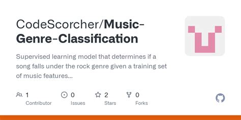 GitHub CodeScorcher Music Genre Classification Supervised Learning Model That Determines If A