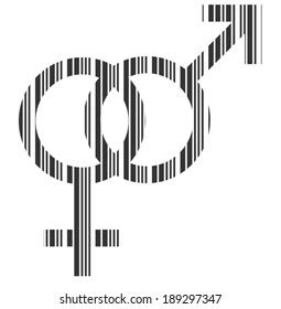 Sex Symbols Barcode Icon Stock Vector Royalty Free Shutterstock