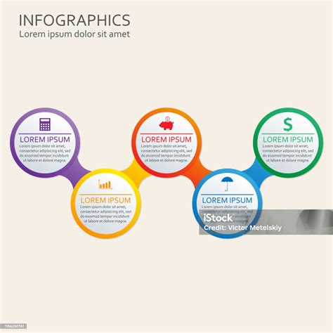 단계별 인포그래픽 템플릿 5 단계 옵션 또는 레벨벡터 그림 5에 대한 스톡 벡터 아트 및 기타 이미지 5 개념 그래프 Istock
