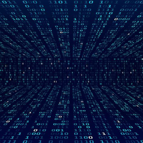 Premium Vector Encryption Information Binary Code On Blue Background Random Binary Numbers