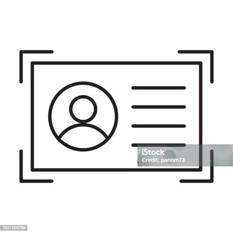 그래픽 디자인 로고 웹 사이트 소셜 미디어 모바일 앱 Ui 일러스트레이션을 위한 신분증 개요 아이콘 벡터 카드 스캐너 기호 Brand Name Smart Phone에 대한