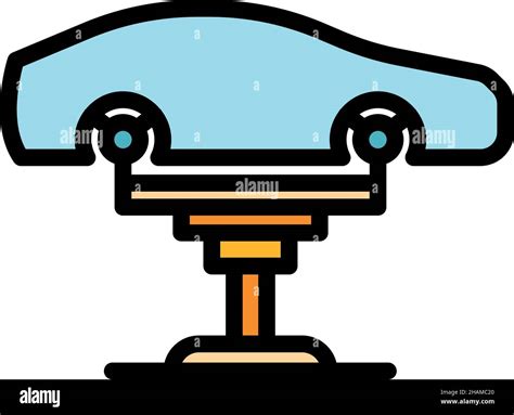 Car Elevator Machine Icon Outline Car Elevator Machine Vector Icon
