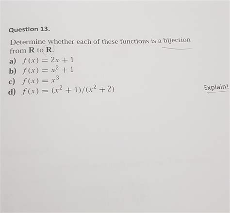 Solved Question 13 Determine Whether Each Of These