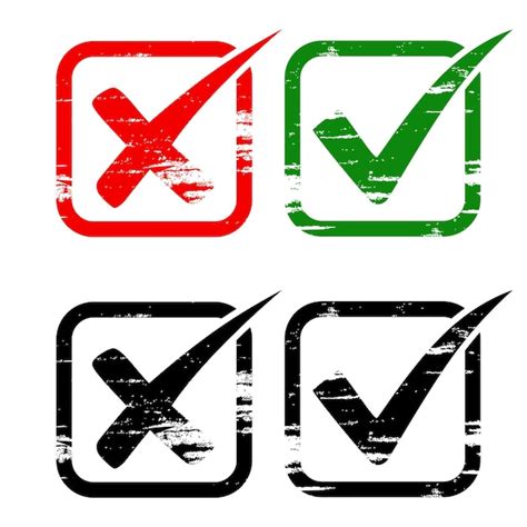 Premium Vector Green Tick And Red Cross
