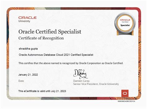 Shraddha Gupta On Linkedin Oracle Oraclecloud Oraclecertified