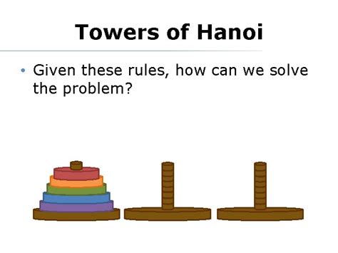 Recursion Pt 3 The Towers Of Hanoi Towers