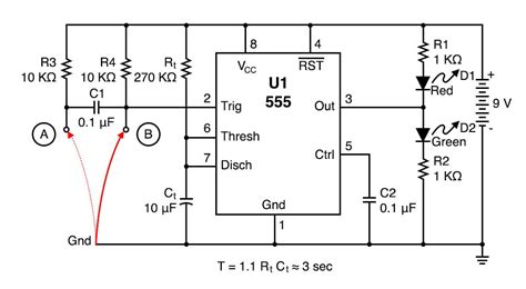 Circuit Diagram Of Astable Multivibrator Using 555 Timer