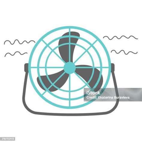 전기 팬 벡터 일러스트 레이 션은 흰색 배경에 고립되어 있습니다 손으로 그린 선풍기 Eps 10 0명에 대한 스톡 벡터 아트 및 기타 이미지 Istock