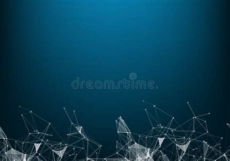 Abstract Technology Futuristic Network Computer Geometric Digital Connection Structure Stock