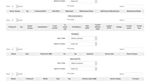 Empty Table Network Hardware Ocsinventory Qanda