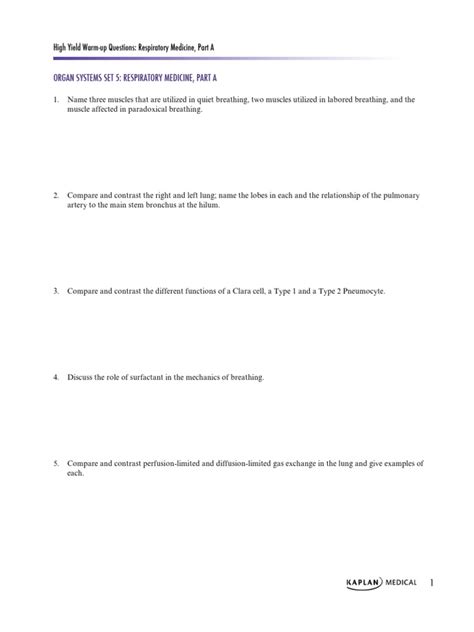 Os Set 05 Respiratory A Pdf Lung Respiratory System