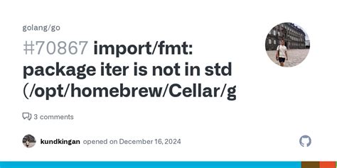 Importfmt Package Iter Is Not In Std Opthomebrewcellargo1234