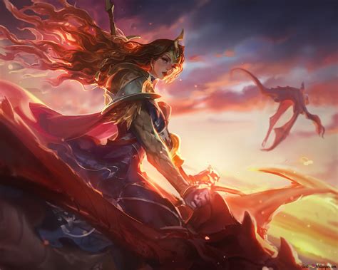 Warrior Girl Fantasy Dragon 4k Wallpaper Download