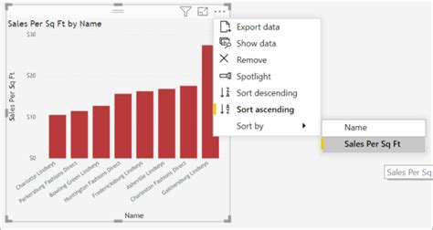 보고서에서 차트가 정렬되는 방식 변경 Power Bi Microsoft Learn