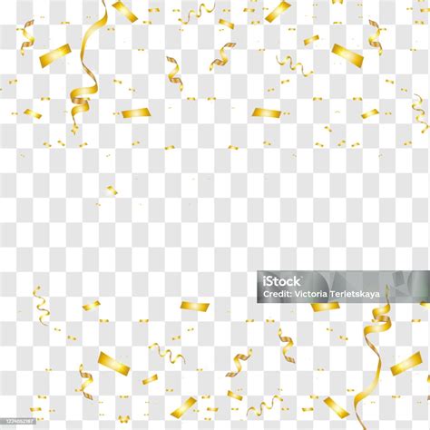 금 색종이와 축하 배경 골드 반짝이 색종이 비행 벡터 배경 금 금속에 대한 스톡 벡터 아트 및 기타 이미지 금 금속 기념일 날기 Istock