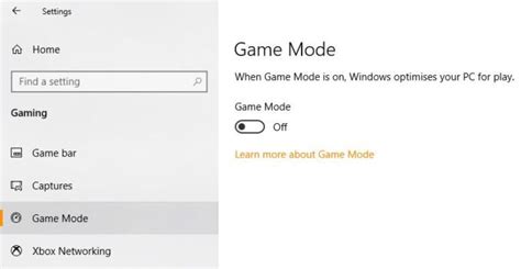 Enable Or Disable Game Mode Feature In Windows 10