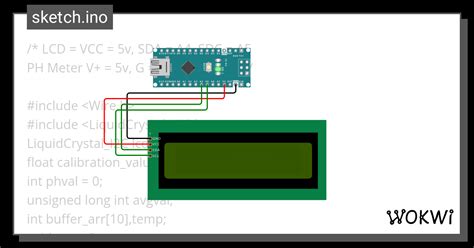 Ph Meter Lcd Wokwi Esp32 Stm32 Arduino Simulator