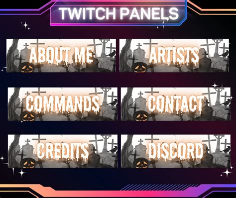 30 X Halloween Twitch Panels Twitch About Me Panels Streamers About Me Streamer Panels