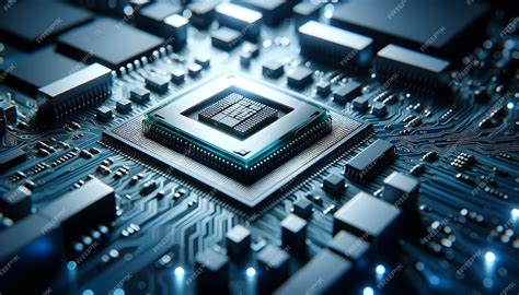 Premium Photo Hightech Central Processing Unit On Circuit Board