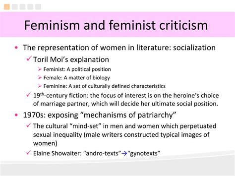 Ppt Feminist Criticism Powerpoint Presentation Free Download Id