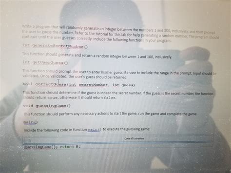 Solved Write A Program That Will Randomly Generate An