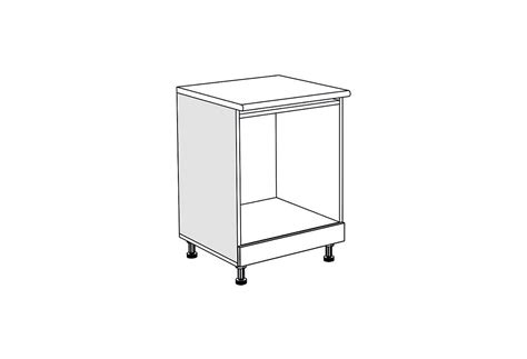 Кухненски шкаф долен за вградена фурна Rustic D60 R бял • Модулна кухня Rustic бяла • Мебели Монема