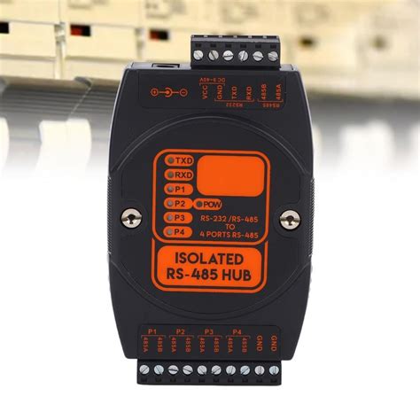 Soxii Industrial Isolated Hub Rs485 Optical Isolation Conversion 4 Port Splitter Compatible With