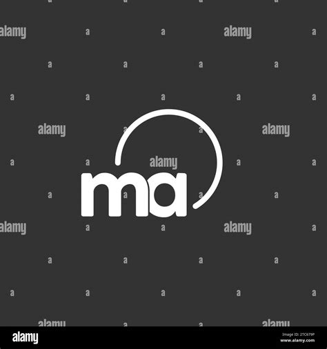 Ma Initial Logo With Rounded Circle Vector Graphic Stock Vector Image And Art Alamy