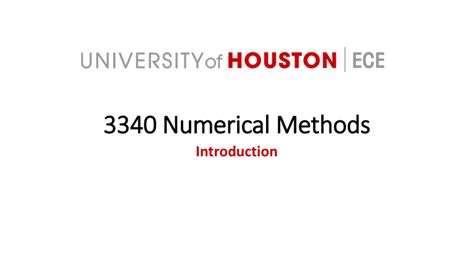 Numerical Methods Course Introduction