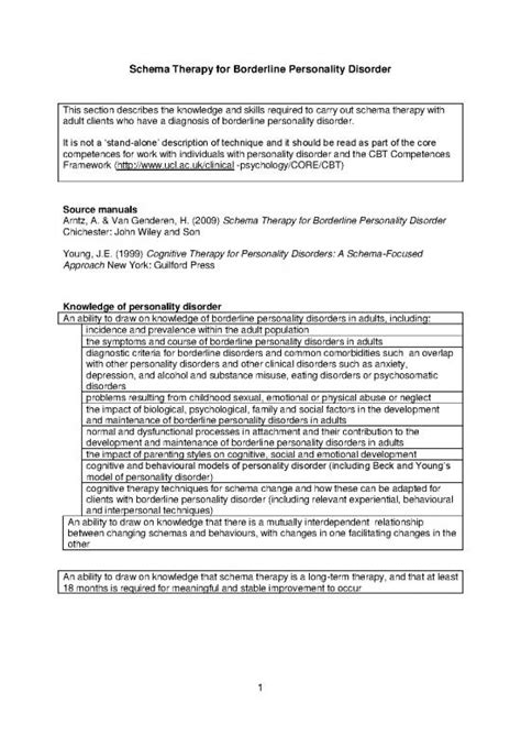 Cbt Pdf 109101 Schema Therapy For Borderline Personality Disorder Web Version