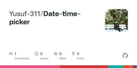 Github Yusuf 311date Time Picker