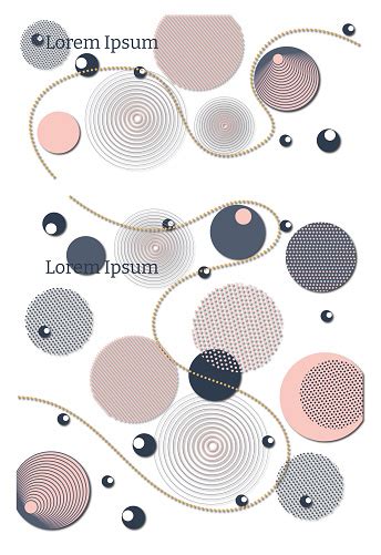 Modern Geometric Backgrounds From Circles With Space For Text Business Card Advertising Flyer