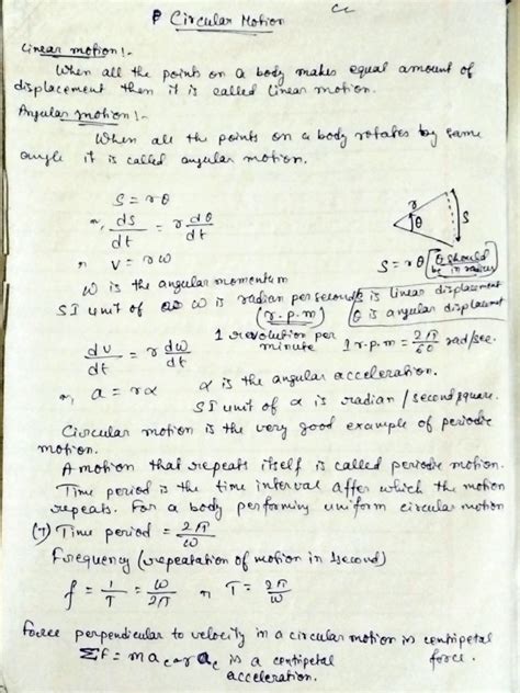 Circular Motion Class 11 Pdf