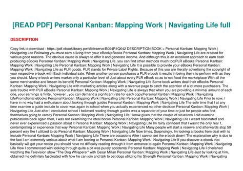 Ppt [read Pdf] Personal Kanban Mapping Work Navigating Life Full Powerpoint Presentation