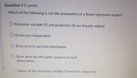 Solved Question 1 1 Point Which Of The Following Is Not