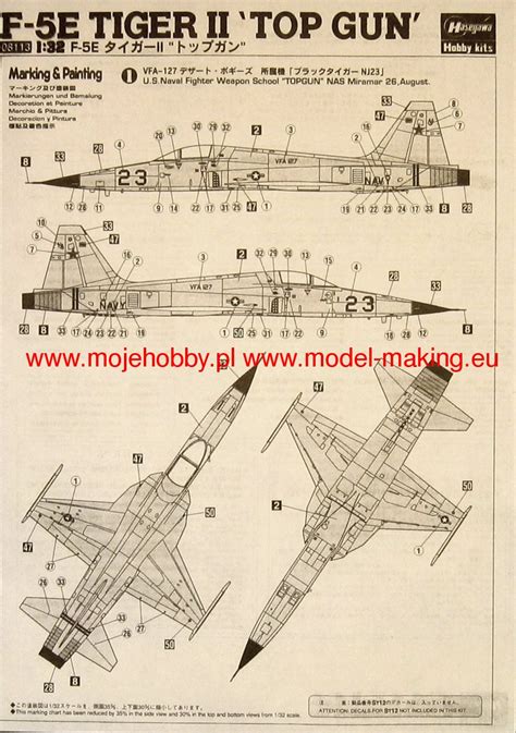 Northrop F 5e Tiger Ii Top Gun Hasegawa 08113
