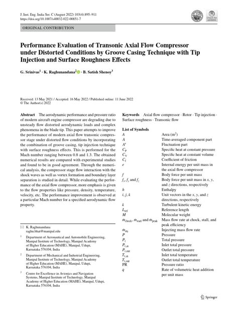 Performance Evaluation Of Transonic Axial Flow Compressor Under