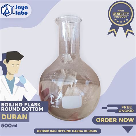 Jual DURAN BOILING FLASK Vol 500 Ml LABU DIDIH ROUND BOTTOM Shopee Indonesia