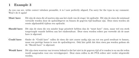 Columns Aligning Section Text And Table Length Tex Latex Stack