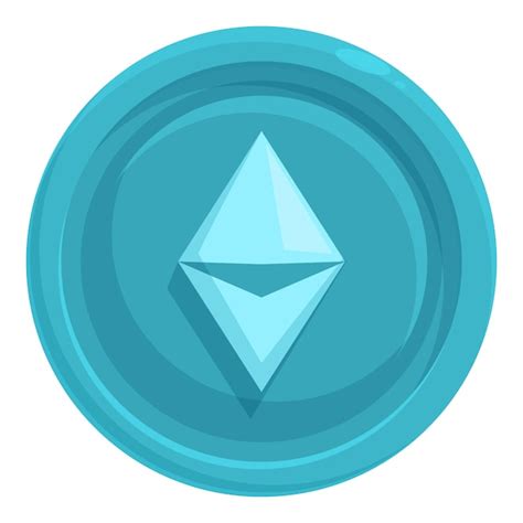 Ethereum Cryptocurrency Coin Showing The Digital Currency Premium Vector