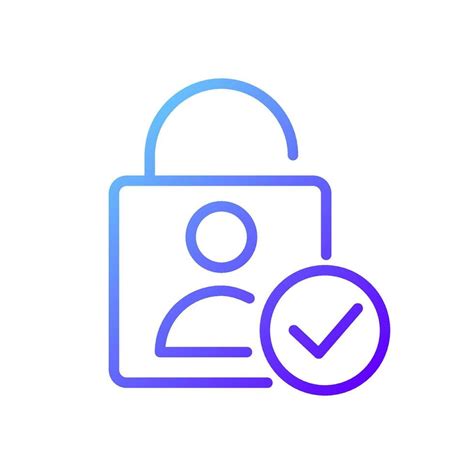 User Authentication Pixel Perfect Gradient Linear Vector Icon Identity