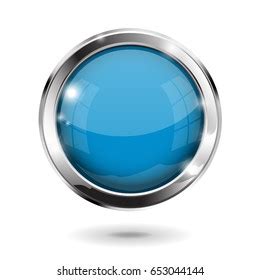 Blue Oval Background Shiny Frame Space Stock Vector Royalty Free
