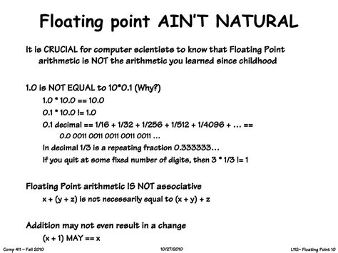 Ppt Floating Point Arithmetic Powerpoint Presentation Free Download