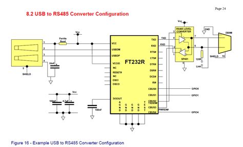 Rs485 Self Transceiver Implementation Typical Application Circuit And