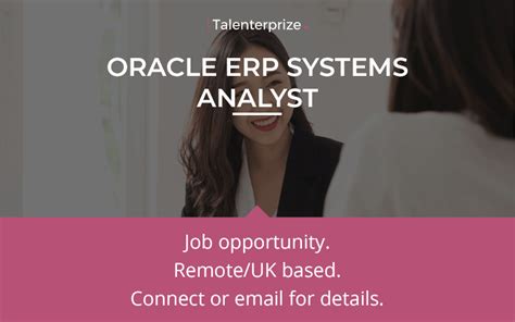 Talenterprize On Linkedin Oracle Oraclejobs Oraclecloud Erp Analyst